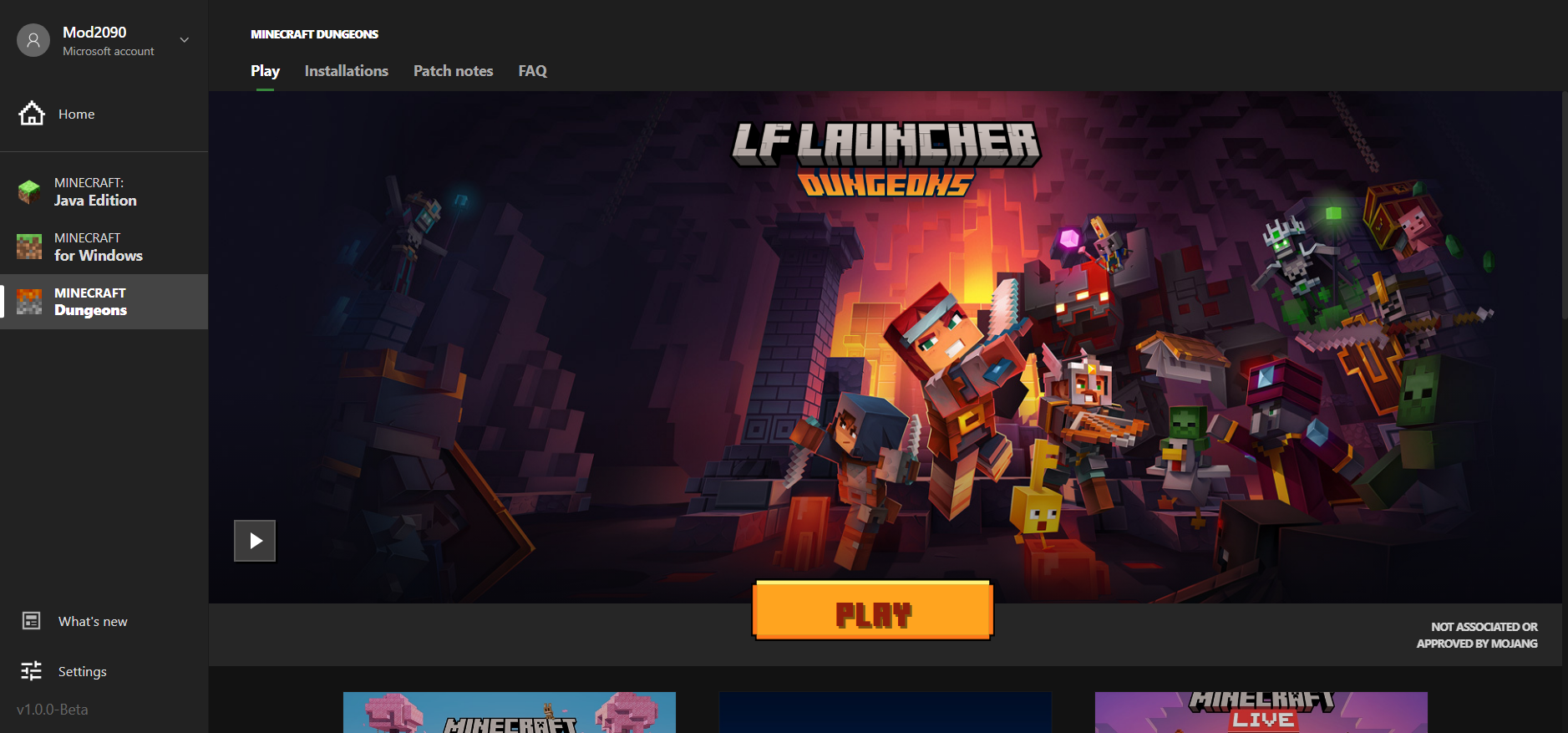 LF Launcher For Minecraft